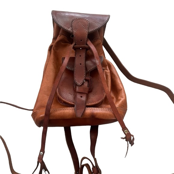 None | Bags | Genuine Leather Small Backpack From Mexico | Poshmark